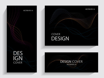 Particle wave brochures Royalty Free Vector Image