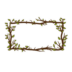 Tree frame floral border Royalty Free Vector Image
