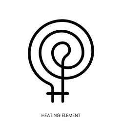 Heating element icon line art style design Vector Image
