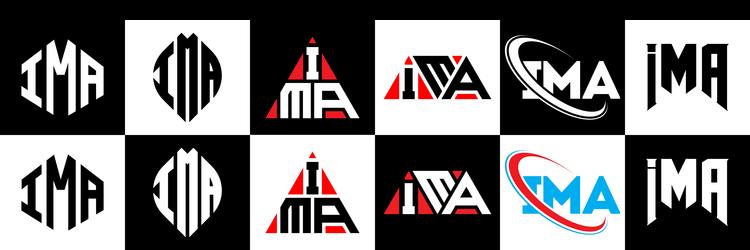 Ima logo letter letter logo design Royalty Free Vector Image