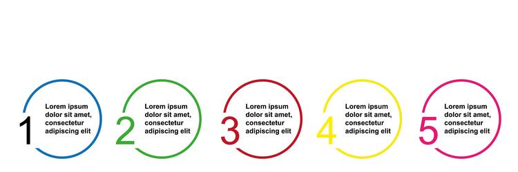 Infographic 5 step timeline template Royalty Free Vector