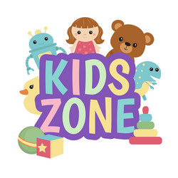 Kids zone banner design zone banner design Vector Image
