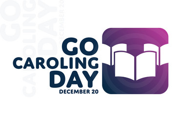Go caroling day december 20 Royalty Free Vector Image