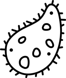Plague bacteria shape icon flat style Royalty Free Vector