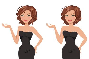 Fat and thin girls Royalty Free Vector Image - VectorStock
