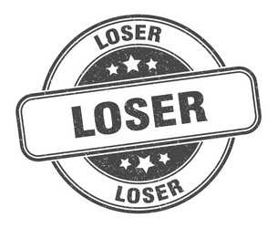 Loser stamp loser label round grunge sign Vector Image