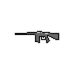 Pixel art gun icon design Royalty Free Vector Image