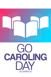 Go caroling day december 20 Royalty Free Vector Image