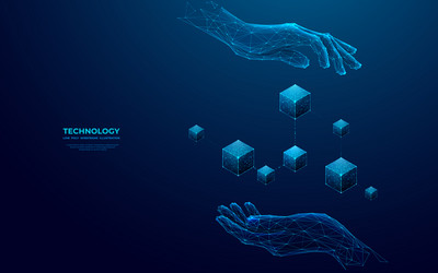 Futuristic hand Royalty Free Vector Image - VectorStock