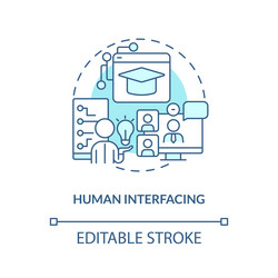 Human interfacing concept icon Royalty Free Vector Image