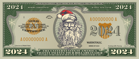 New vertical banknote of 10 us dollars 2024 Vector Image