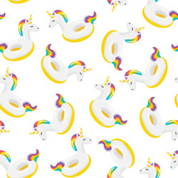 Seamless pattern flamingo inflatable Royalty Free Vector