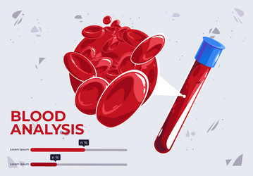 Molecular analysis blood Royalty Free Vector Image