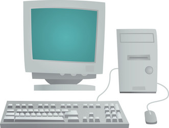 Desktop computer Royalty Free Vector Image - VectorStock