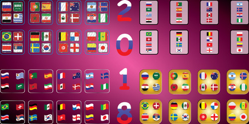 Information graph of the flags country Royalty Free Vector
