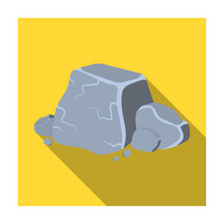 Metal ore icon in monochrome style isolated Vector Image