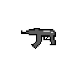 Pixel art gun icon design Royalty Free Vector Image