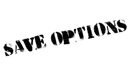 Save options rubber stamp Royalty Free Vector Image