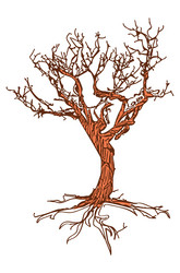 Abstract red tree Royalty Free Vector Image - VectorStock