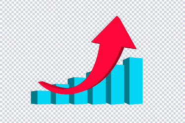 Dynamic course price chart visual display Vector Image