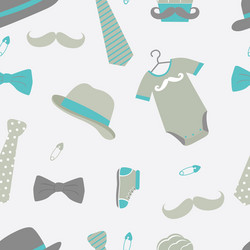 Little man is coming baby shower set Royalty Free Vector