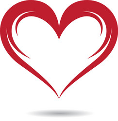 Valentine love heart claws scratch Royalty Free Vector Image