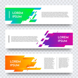 Modern web banner color abstract template Vector Image