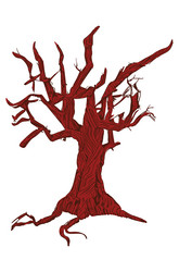 Abstract red tree Royalty Free Vector Image - VectorStock