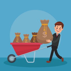 Businessman and money cartoons Royalty Free Vector Image
