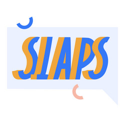 Fun word text sticker colorful design element Vector Image