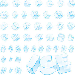 Ice font Royalty Free Vector Image - VectorStock