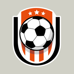 Red card referee whistle football soccer ball Vector Image