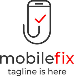 Phone repair logo icon design Royalty Free Vector Image