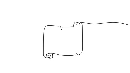 Vertical scroll paper line art Royalty Free Vector Image