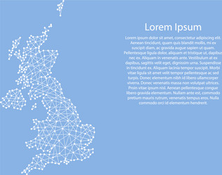 Ireland map from futuristic concentric blue Vector Image