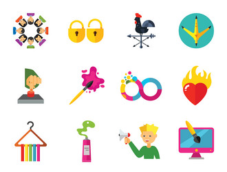 Abstract concepts icon set Royalty Free Vector Image