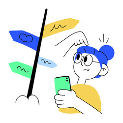 Choose path Royalty Free Vector Image - VectorStock