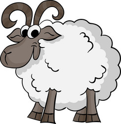 Scared sheep Royalty Free Vector Image - VectorStock