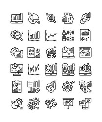 Analytics charts icon Royalty Free Vector Image