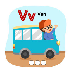 Isolated alphabet letter v-van Royalty Free Vector Image