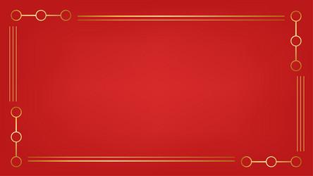 Red background and golden border with space lunar Vector Image