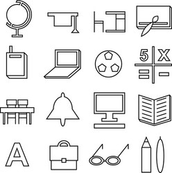 Education black icons set Royalty Free Vector Image