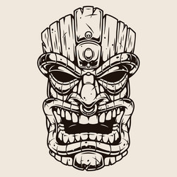 Tiki Mask Drawing
