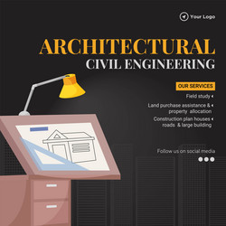 Architectural civil engineering banner design Vector Image