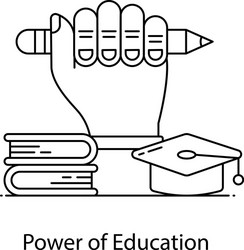 Education power Royalty Free Vector Image - VectorStock
