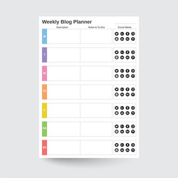 Weekly Planner Post it Vector Images (over 100)