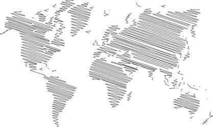 Scribble Map of the World Vector Images (over 13,000)