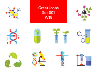 Biology icon set Royalty Free Vector Image - VectorStock