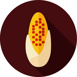 Corncob flat icon Royalty Free Vector Image - VectorStock