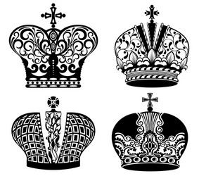 Crown collection Royalty Free Vector Image - VectorStock